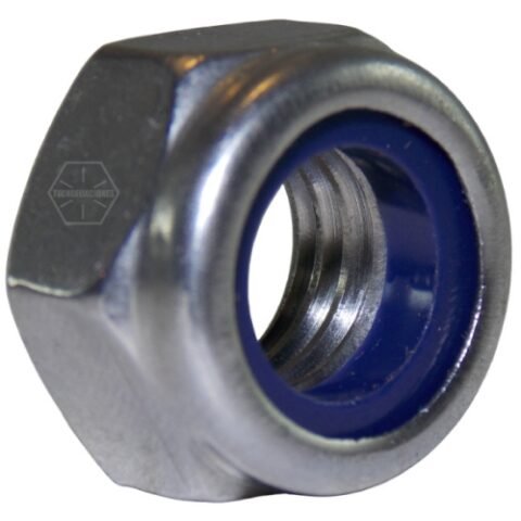 Tuerca hexagonal de seguridad con inserto nylon